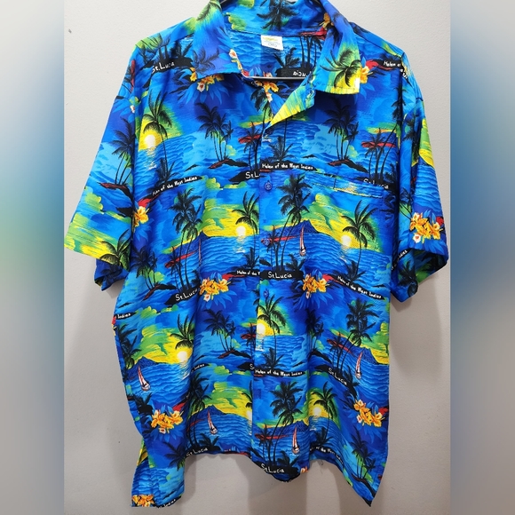 Rima | Shirts | Lot Of 2 Vintage Rima Hawaiian Style Shirts Orange And ...